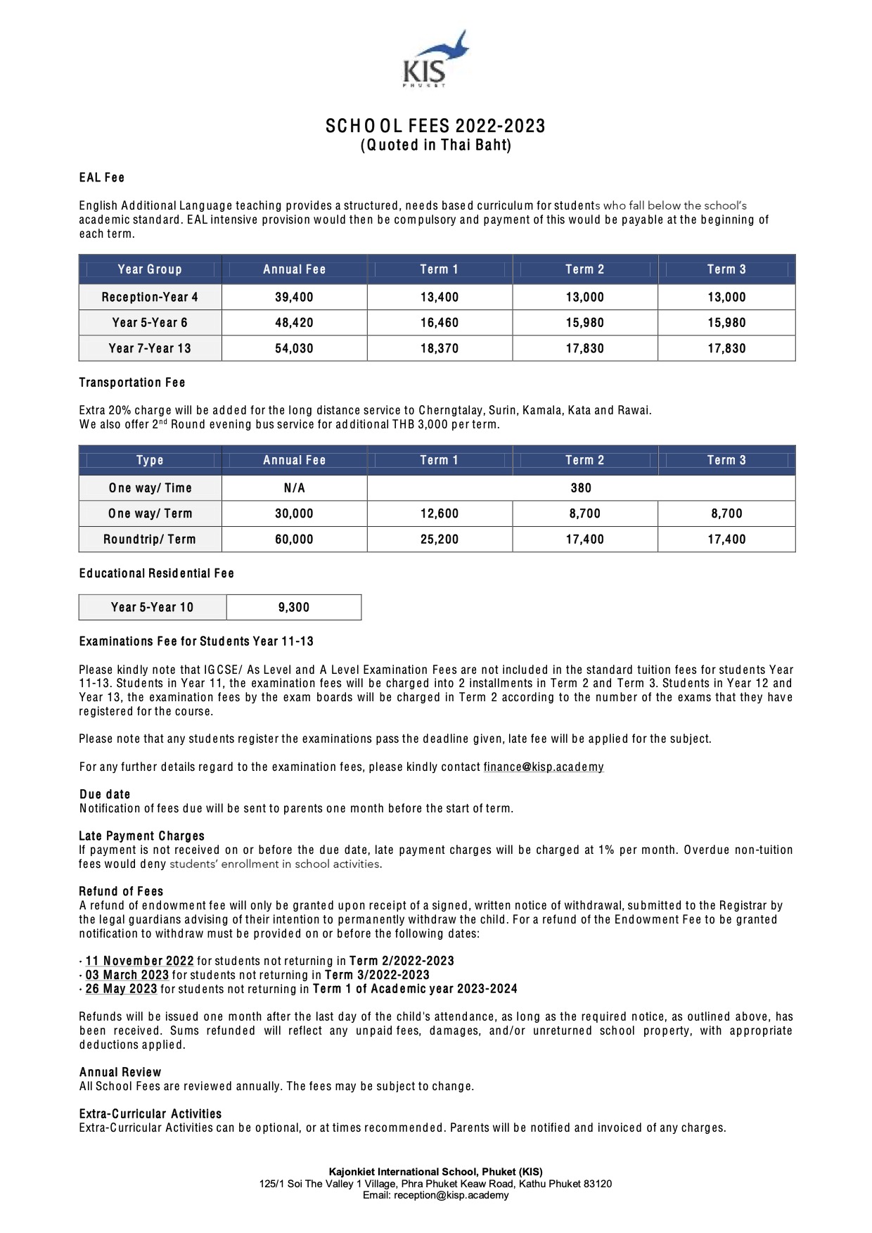 School Fees – KISP Academy